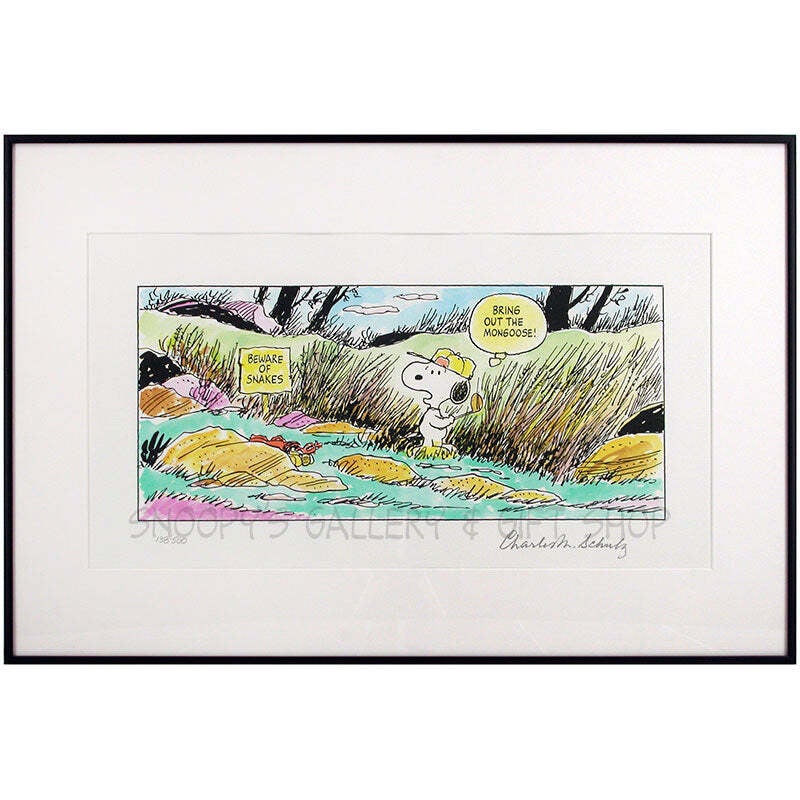 Lithograph "Beware Of Snakes" | Snoopy's Gallery and Gift Shop